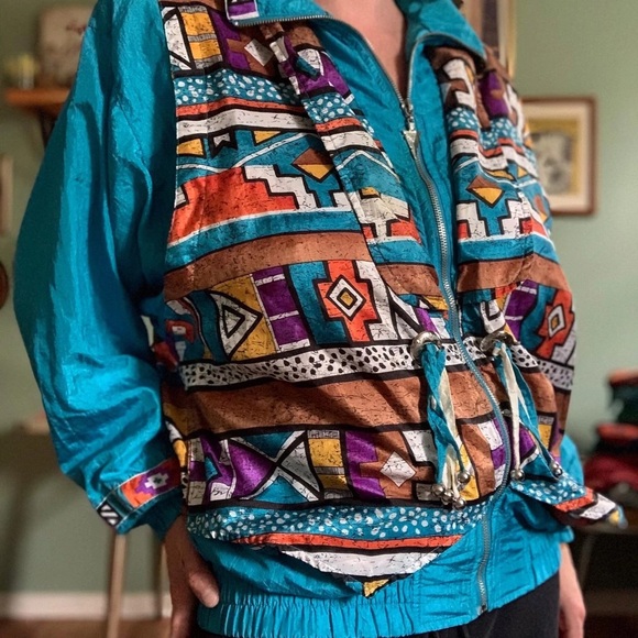 Lavon | Jackets & Coats | Vintage 89s 9s Windbreaker Xl Full Zip Track ...